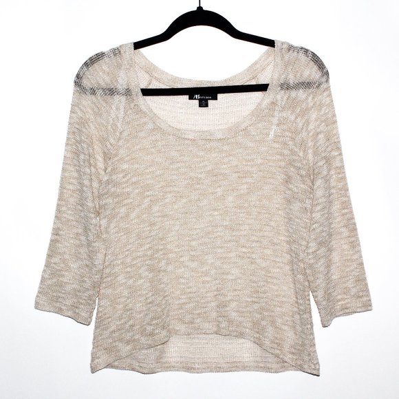 AB Studio | Sweaters | Vintage 9s Ab Studio Lurex Openweave Sweater Top ...